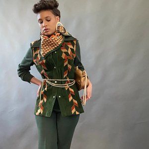 Pants & Jumpsuits | Womens Vintage Suit 7s Vintage Leather Suit Leather ...